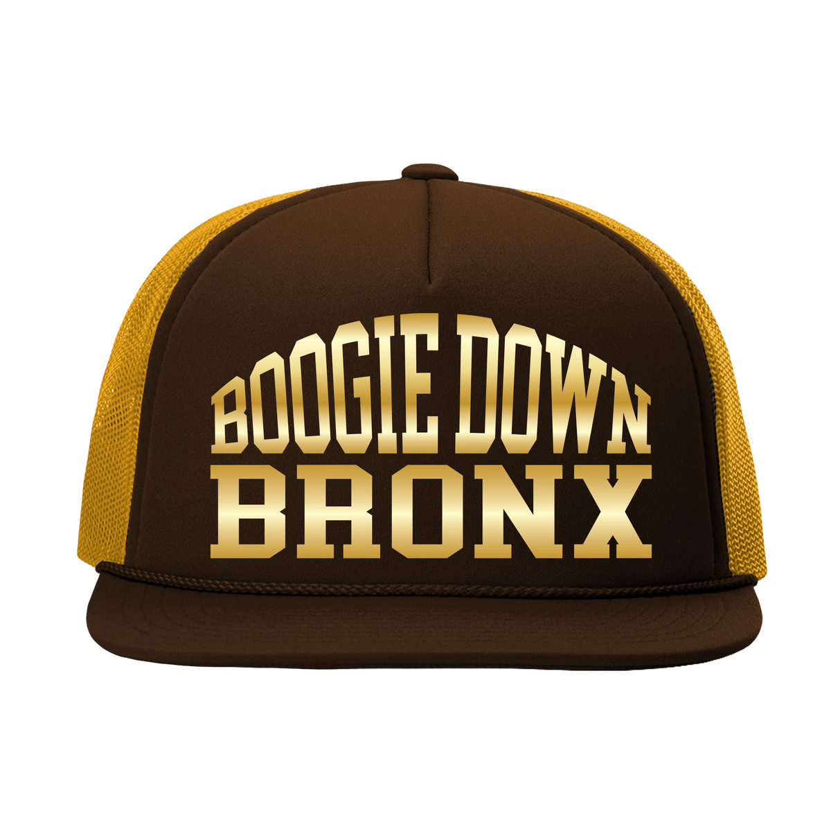 Boogie Down Bronx Gold Trucker Hat — From The Bronx