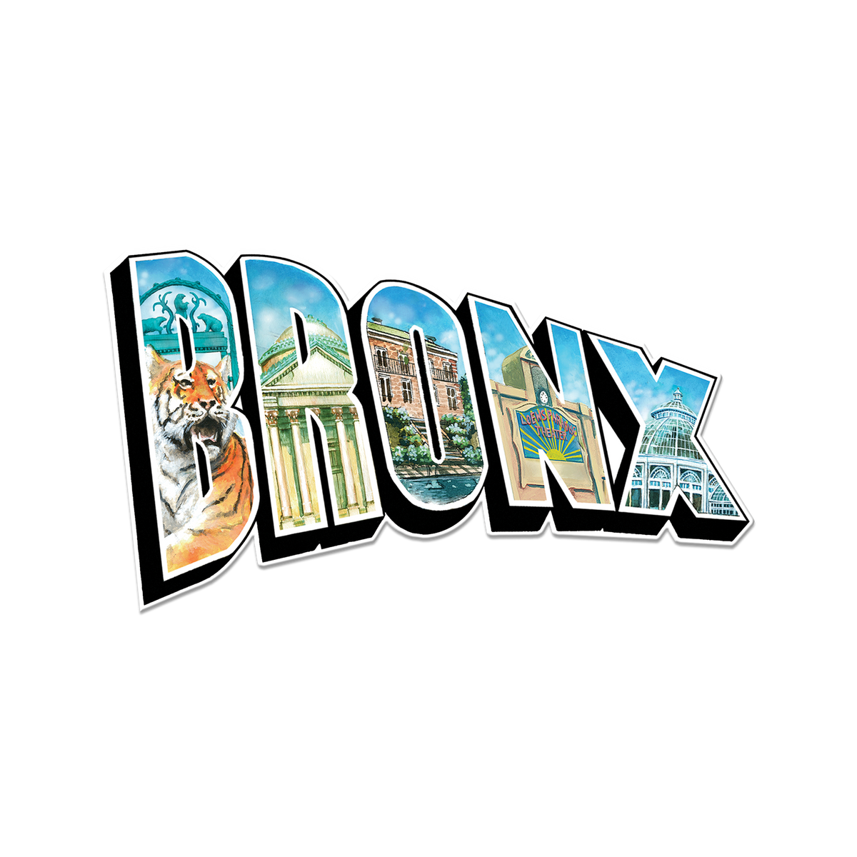 Bronx Illustrated Die Cut Magnet — From The Bronx